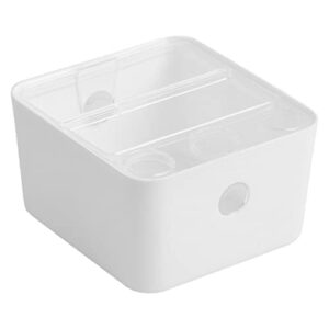 cabilock multi- functional plastic tabletop boxes bathroom drawer organizer bins tabletop makeup organizer plastic storage display boxes for dresser vanity bathroom kitchen (white)