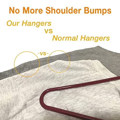 No Bump Hangers, Adjustable - Coat Clothes Hangers 15" to 21" Width – Made from Recycled Material, Sustainable by Sevouk - 10 Pack