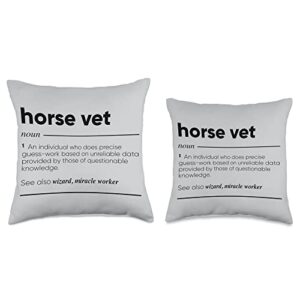 Gifts For Horse Vet Horse Vet Funny Definition Throw Pillow, 18x18, Multicolor