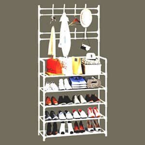 yan wu ying ® white shoe rack, shoe shelf, shoe storage organizer for door, entryway, large shoe rack for men,5 tiers shoe organizer