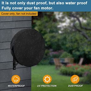 WHAIYIJIA Fan Cover, Outdoor Indoor Wall Mounted Fan Waterproof Dust Cover for 18-20 Inch Industrial Wall Fan（black）