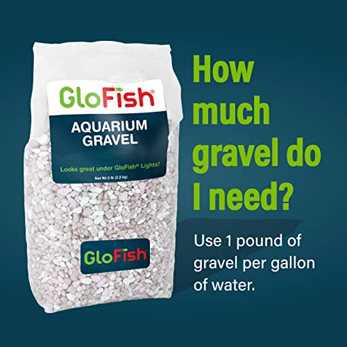 GloFish Aquarium Gravel 5 Pounds, Pearlescent, Complements Tanks and Décor, AQ-78484