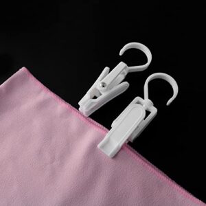 ZZLZX 12PCS Multifunctional Plastic Family Travel Rotating Rotating Hanging Laundry Hook Clothes Pins Hat Clip for Hanging Curtains, Christmas Party Light Hook Clips