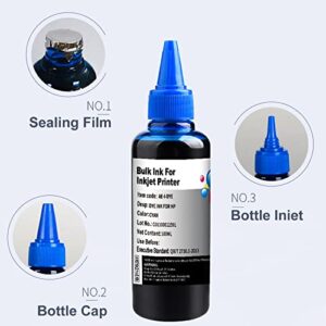 6 Bottles Ink and Ink Refill Kits Compatible with HP 950 951 932 933 60 61 952 902 901 62 63 64 65 21 22 920 940 934 564 711 970 971 95 96 Inkjet Printer Cartridges for Refillable Ink Cartridges