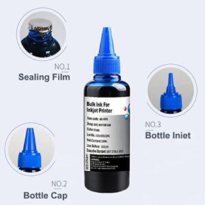 Primer Ink Ink Refill kit 4x100ml for Canon 250 251 270 271 280 281 1200 2200 PG240 CL241 PG245 CL246 PG210 Refillable Ink Cartridge CIS CISS System with 4 Free Syringes (BK, C, M, Y)