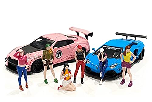 Girls Night Out" 6 piece Diecast Figurine Set for 1/64 Scale Models by American Diorama"