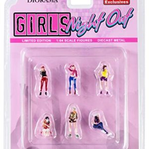 Girls Night Out" 6 piece Diecast Figurine Set for 1/64 Scale Models by American Diorama"