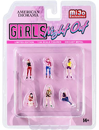 Girls Night Out" 6 piece Diecast Figurine Set for 1/64 Scale Models by American Diorama"