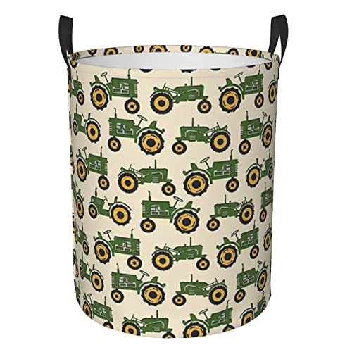 Tractor Car Waterproof Foldable Laundry Basket Hamper Laundry Basket Storage Bag with Durable Handle for Office Bedroom Clothes Toys Gift Basket Medium