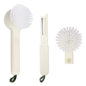 defutay 2 in 1 fruit and vegetable scrubber with peeler,kitchen cleaning brush set for fruits,apples,potatoes, carrots,veggie