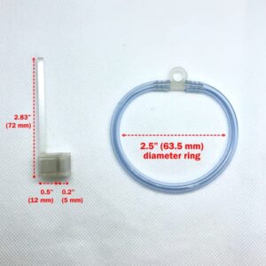 Magnetic Invisible Feeding Ring (Customizable and Auto-Leveling) Food Portal for Floating Plant Aquariums and Fish Tanks (Single)