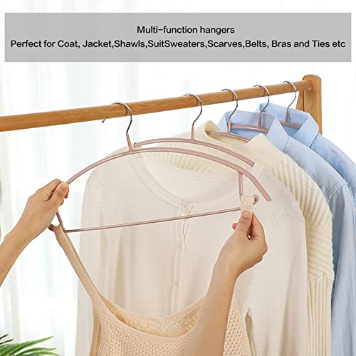 YQMY Standard Hangers Clothes Hanger,No Bump Hangers Rubber Coated Contour Metal Hanger, Sweater Hanger,Coat Jacket Hangers,Suit Hanger,Ultra Thin Space Saving T-Shirt Hanger (White,Heavy Duty 10)