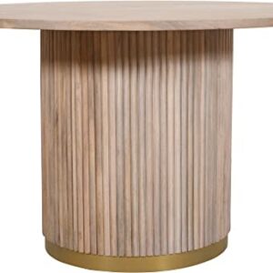 Meridian Furniture Oakhill Collection Modern | Contemporary White Oak Finish Dining Table, 48" W x 48" D x 30" H, Natural