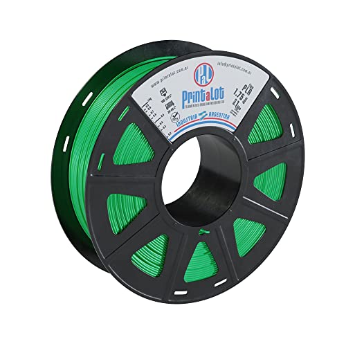 PRINTALOT PLA 3D Printer Filament, Dimensional Accuracy +/- 0.03 mm, 1 kg Spool, 1.75 mm Fluo Green