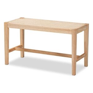 baxton studio danyl benches, one size, beige/oak brown