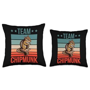 Funny Chipmunk Gifts & Accessoires Team Quote Rodent Chipmunk Throw Pillow, 16x16, Multicolor