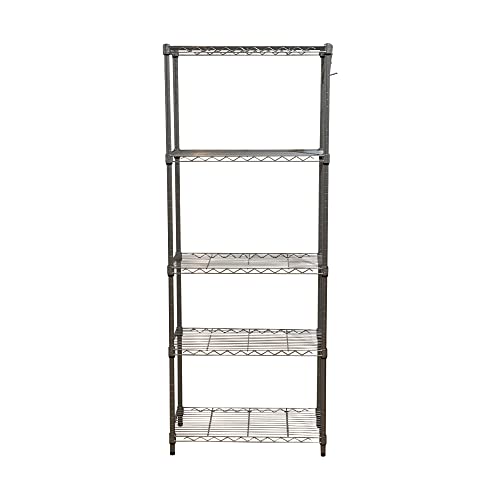 Juggernaut Storage 24"W x 14"D x 59"H Five-Shelf Steel Shelving Unit, 1000 lb Capacity, Silver,SWS241459-5S