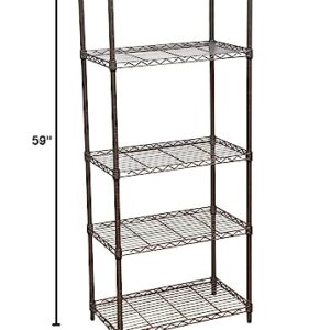 Juggernaut Storage 24"W x 14"D x 59"H Five-Shelf Steel Shelving Unit, 1000 lb Capacity, Silver,SWS241459-5S