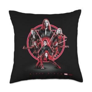 marvel black widow natasha romanoff infinity saga throw pillow, 18x18, multicolor