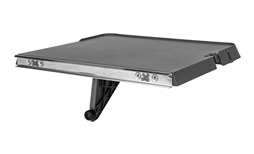 Camco RV Rail Mount Table, 16 ¾-Inches x 12 3/16-Inches | Hangs on Your RV's Exterior Grill Rail | Provides a Flat Surface for Eating, Food Prep and Utensils (58175)|Charcoal Gray