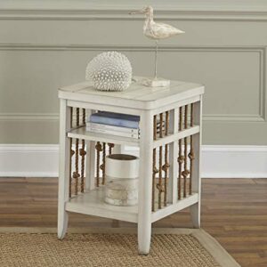 liberty furniture industries dockside ii chair side table, w18 x d24 x h26, white