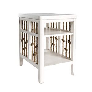 Liberty Furniture INDUSTRIES Dockside II Chair Side Table, W18 x D24 x H26, White