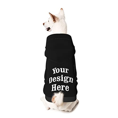 Customized Dog Hoodie, Personalized Dog Hoodies, Add Your Image/Photo/Text for Warm Pet Pullover Sweatshirt, Dog Clothes Pet Apparel for Small Breed XS-XXL