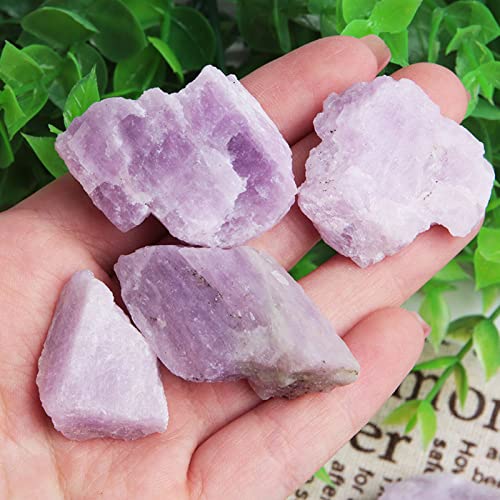 Acxico 100g Random Natural Rough Kunzite Spodumene Raw Stone Crystal Specimen Mineral