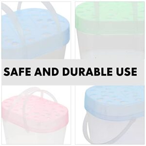 3Pcs Travel Turtle Carrier Portable Turtle Tank Terrarium Habitat Case Plastic Reptile Habitat Container Small Animal Carriers (Random Color)