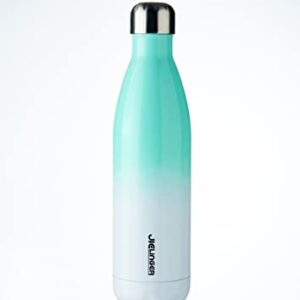 JIELINGER Insulated Stainless Steel Water Bottle -Vacuum Double-Walled Thermos 17Oz - Reusable Metal Water Bottle - Leak-Proof Sports Flask BPA-Free – (Teal shadow, Small)