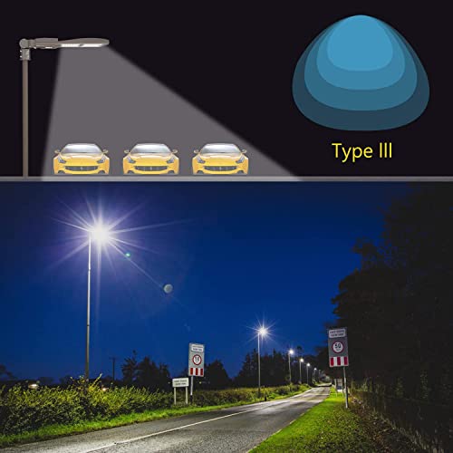 OSTEK 150W LED Parking Lot Light 21,000 LM (140lm/w) 4000K LED Pole Light Outdoor Area Street Lighting [600-700W HID/HPS Equiv.] Adjustable Direct Arm- Commercial Shoebox Light 100-277V,UL&DLC Listed