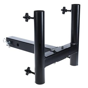 SanSanYa Hitch Mount Flag Pole Holder Dual Flag Hitch Mount for 2" Trailer Receiver Truck Trailer SUV