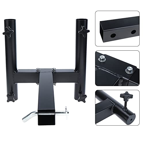 SanSanYa Hitch Mount Flag Pole Holder Dual Flag Hitch Mount for 2" Trailer Receiver Truck Trailer SUV