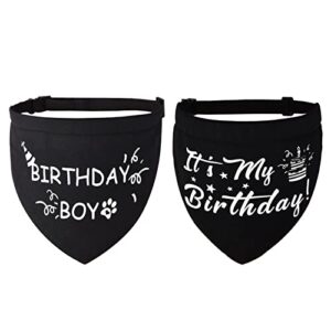 dog birthday party supplies birthday boy dog bandana black its my birthday dog bandana for small medium large dogs pets outfits