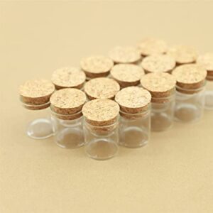 Bottlemaxjar 24PCS 25x30x35mm 12ml Glass Bottle Stopper Vials Small Glass Jars with Cork Storage Decorative Bottle