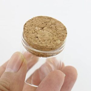 Bottlemaxjar 24PCS 25x30x35mm 12ml Glass Bottle Stopper Vials Small Glass Jars with Cork Storage Decorative Bottle