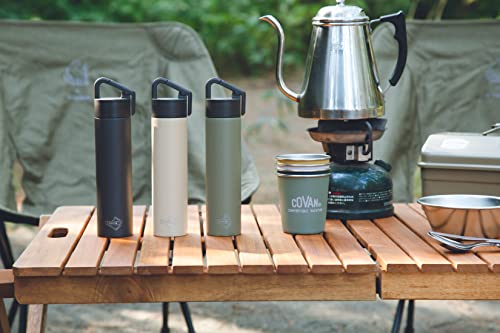 Poketle Personal Insulated Bottle with Hanging Carabiner, Outdoor Portable Bottle, Tall 180ml, Charcoal Gray