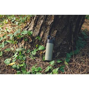 Poketle Personal Insulated Bottle with Hanging Carabiner, Outdoor Portable Bottle Tumbler, Small 120ml, Olive