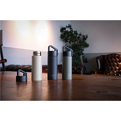 Poketle Personal Insulated Bottle with Hanging Carabiner, Outdoor Portable Bottle Tumbler, Small 120ml, Olive