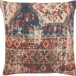 Nicole Curtis Pillow Persian Print Red 24" X 24" Throw Pillow