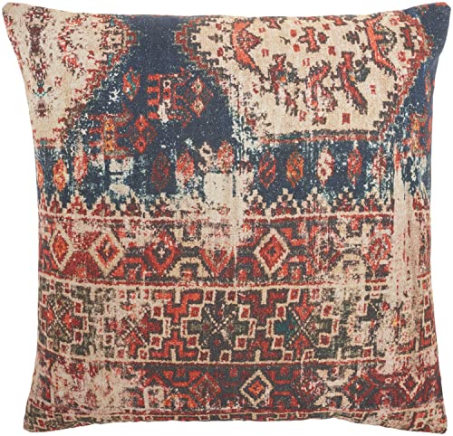 Nicole Curtis Pillow Persian Print Red 24" X 24" Throw Pillow