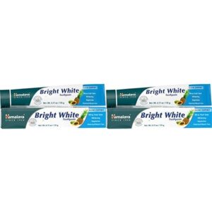 himalaya bright white toothpaste, fluoride free to reduce plaque & whiten teeth, 6.17 oz (pack of 2)