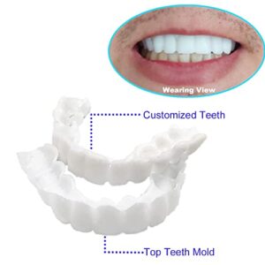 Denture Smile Teeth Customizable Temporary Perfect Fake Teeth Molds Braces for Snap in Instant &Confidence Smile