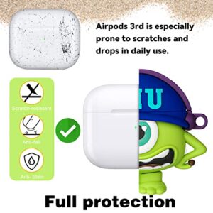 Mulafnxal for Airpods 3 3rd Generation Case Cute 3D Lovely Unique Cartoon for Airpod 3 Silicone Cover Fun Funny Cool Design Fashion Cases for Boys Girls Kids Teen for Air pods 3 (2021) (Hat Big Eye)