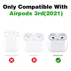 Mulafnxal for Airpods 3 3rd Generation Case Cute 3D Lovely Unique Cartoon for Airpod 3 Silicone Cover Fun Funny Cool Design Fashion Cases for Boys Girls Kids Teen for Air pods 3 (2021) (White Duck)