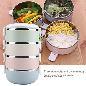 Haofy Stainless Steel Lunch Box Portable Stainless Steel Lunch Box Container Bento Box Food Container(Four layers 2800ml)