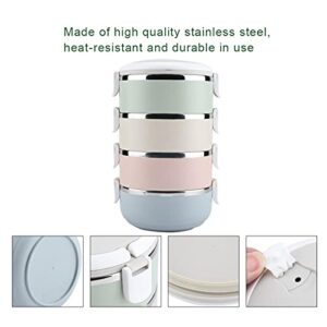 Haofy Stainless Steel Lunch Box Portable Stainless Steel Lunch Box Container Bento Box Food Container(Four layers 2800ml)