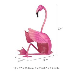 Kavolet Wine Holder, Flamingo Shape Wine Bottle Holder Tabletop Decor Wine Rack, Metal Sculpture Wine Holder Stand, Crafts Ornament for Home Kitchen