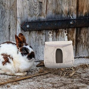 balacoo Toy Goat Rabbit Hay Feeder Bag Guinea Pig Hay Feeder Storage Hanging Hay Feeder Small Animal Hay Feeder Bag for Guinea Pigs Bunnies Chinchillas and Small Animals Hamster Hay