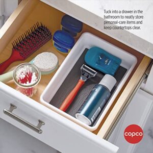 Copco Basics Drawer Organizer, 9.06 x 6.13 x 2.1-Inches, White/Charcoal Gray